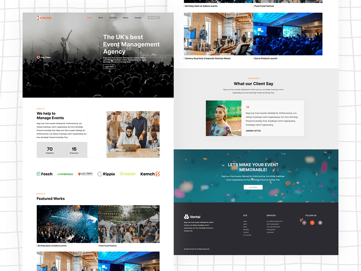 How to Create a Great Event Management Company Website - LYB